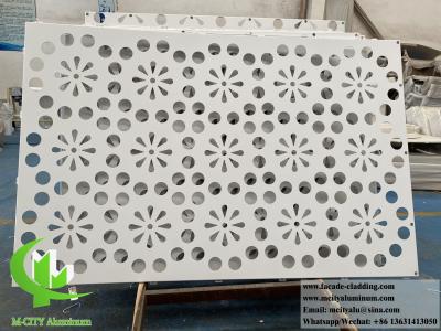 China 3mm Thickness Powder Coated Anti Rust Aluminum Cladding Panel for Perforated Aluminum Facade for sale