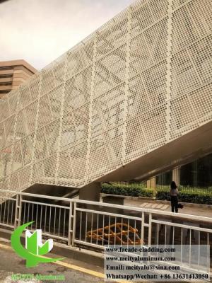 China Perforated Aluminum Facade with PVDF 15 Years Warranty Custom CNC Laser Cutting and Any RAL Color for sale