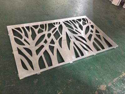 China Tree Pattern Laser Cut Aluminum Panel Powder Coated Decorative Metal Screen 1000x2000mm for Facade Cladding for sale