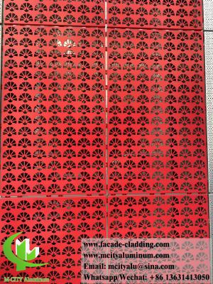 China Laser Cut Powder Coated Aluminum Facade Panel with Customizable RAL Colors for Perforated Metal Wall Cladding for sale