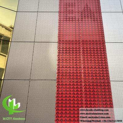 China Decorative Perforated Aluminum Sheet with PVDF 15 Years Color Warranty, Customizable RAL Colors, and High-Strength Aluminum Alloy for Facade Cladding for sale