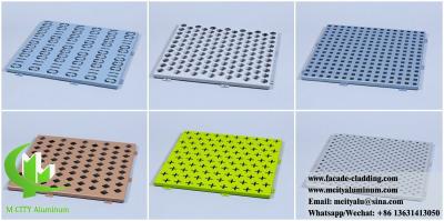 China Perforated Aluminum Panel with PVDF Coating and 15 Years Warranty for Customizable Facade Cladding for sale
