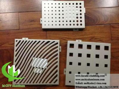 China Powder Coated Perforated Aluminum Facade Panel with Customizable RAL Colors and 3mm Thickness for Building Cladding for sale