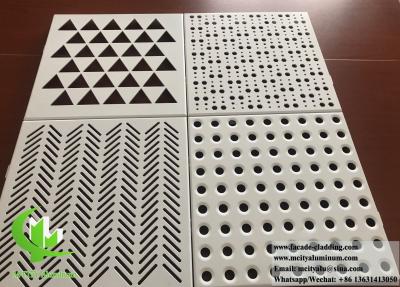 China PVDF Durable Perforated Aluminum Facade Panel with Customizable Designs and 3mm Thickness for Building Facade for sale
