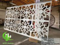 China Decorative Metal Screen Aluminum Facade Cladding With Hollow Pattern And Powder Coated Customizable Design for sale