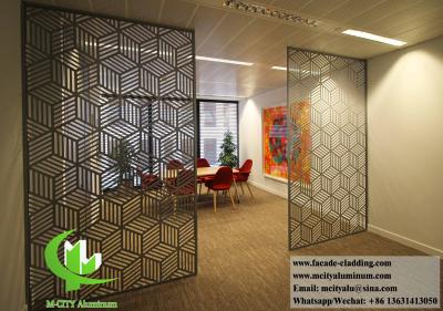 China 10mm Bronze Color Laser Cut Aluminum Panel for Room Divider Decoration and Facade Cladding for sale