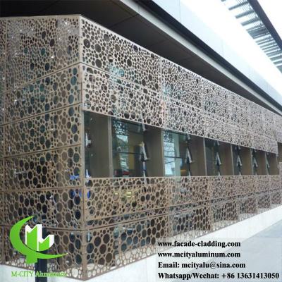 China Decorative Metal Screen Aluminum Panels Wall Cladding with 3mm Thickness Powder Coated Laser Cut Design for sale