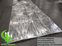 China 3D Design Perforated Pattern Aluminum Facade Panel with Powder Coated Finish and Customizable Size for sale