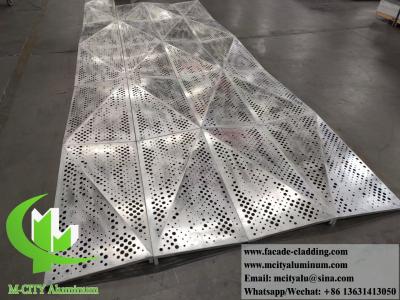 China 3D Design Perforated Pattern Aluminum Facade Panel with Powder Coated Finish and Customizable Size for sale