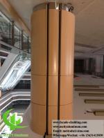 China Powder Coated Perforated Aluminum Column Cladding with Customizable RAL Colors for Architectural Metal Facades for sale