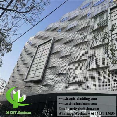China Powder Coated Perforated Aluminum Facade Panel with Customizable RAL Colors and CNC Laser Cut Design for Exterior Wall Cladding for sale
