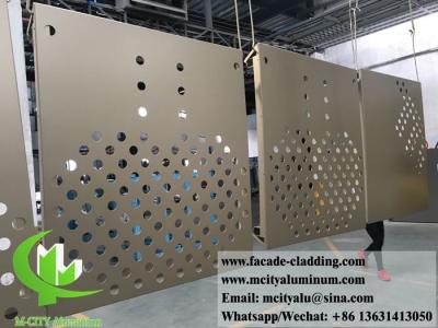China Powder Coated Perforated Aluminum Facade Panel with Customizable RAL Colors and 3mm Thickness for Architectural Cladding for sale
