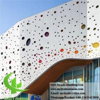 China Powder Coated White Perforated Metal Cladding Wall Panels 1200x2400mm for External Facades for sale