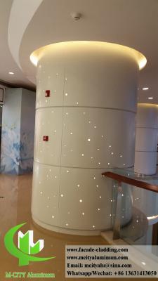 China 3.0mm Thickness Aluminum Column Cladding with LED Lighting and Powder Coated Surface for sale