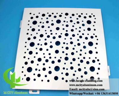 China Perforated Aluminum Screen Panel with RAL Color PVDF Coating in 1000x2000mm Size and CNC Engraved Design for Architectural Exterior Metal Cladding for sale