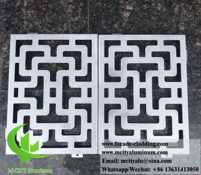 China Powder Coated Decorative Aluminum Panel with Perforated Design and Custom Size 1000x2000mm for Facade Cladding for sale