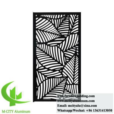 China Architectural Metal Screen with Laser Cut Pattern and Powder Coated Finish in Customizable Sizes for sale