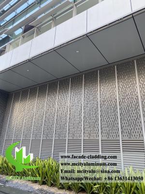 China Powder Coated Perforated Aluminum Facade Panel with Customizable RAL Colors and 3mm Thickness for Exterior Wall Cladding for sale