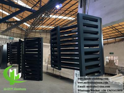 China Powder Coated Perforated Aluminum AC Cover Customizable Size for Air Conditioner Protection for sale