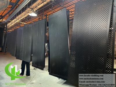 China 3mm Powder Coated Black Perforated Aluminum Sheet for Architectural Building Decoration Facade for sale