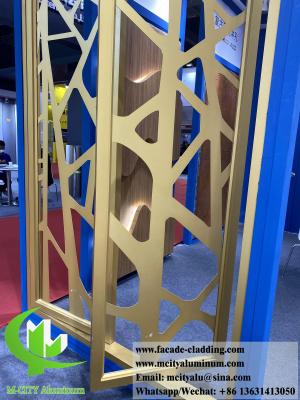 China 3mm Powder Coated Architectural Metal Screen with Laser Cut Patterns in Custom RAL Colors for sale
