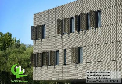 China Powder Coated Perforated Aluminum Screen Facade Cladding with Customizable Designs and 3mm Thickness for sale