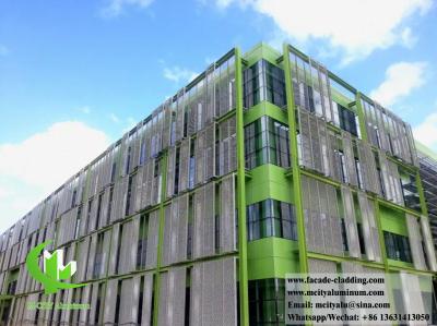 China Powder Coated Perforated Aluminum Panel for Customizable Size Facade Cladding with CNC Laser Cutting for sale