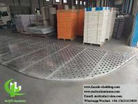 China Powder Coated Perforated Aluminum Facade with Customizable RAL Colors and CNC Laser Cutting for sale