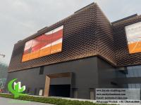 China PVDF Coated Aluminum Facade Cladding with Perforated Design and Customizable Sizes for Exterior Decoration for sale
