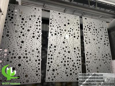 China Powder Coated Perforated Aluminum Sheet 1200x2400mm CNC Engraved for Facade Decoration for sale