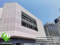 China High Durability Perforated Aluminum Facade with Powder Coating PVDF and Variable Installation Method for sale