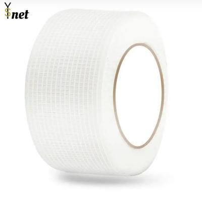China 55g Self-adhesive mesh tape caulking tape mesh autoadhesive 8mesh fiberglass tape for sale