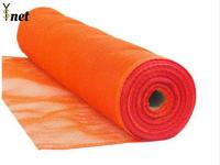 China Heavy Duty Construction Safety Mesh Orange Fire Retardant Mesh Fabric 2m*50m for sale