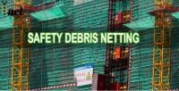 China 60GSM Construction Safety Net 3.3X100m Scaffold Debris Netting Black Fire Resistant for sale