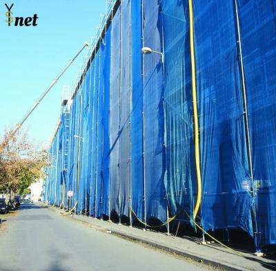 China HDPE / PE / Nylon / Plastic Fireproof Mesh Netting Dust Proof Blue Debris Netting for sale