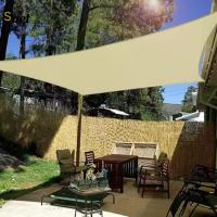 China Anti UV Shade Sail Net Customized Polyester Sun Shade Sail Waterproof For Lawn Patio for sale