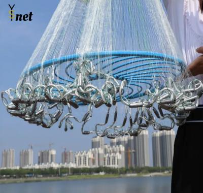 China White Sea Fishing Net Customized Cast Fishing Net 3M Frisbee Style for sale