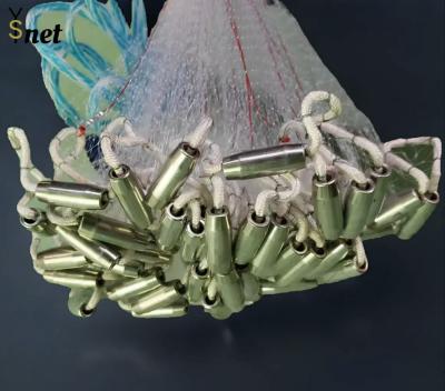 China 4 Feet - 12 Feet Hand Throw Fishing Net White Bottom Pocket Cast Net for sale