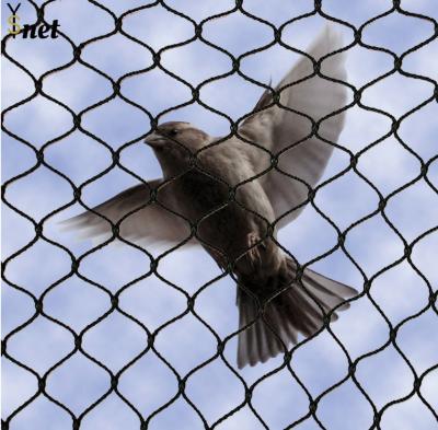 China Heavy Duty No Knot Bird Netting Flame Resistant Knot Less Netting Black for sale