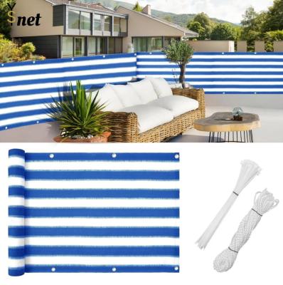 China Commercial Balcony Fence Cover Anti Dust Balcony Privacy Fence 100GSM - 200GSM for sale