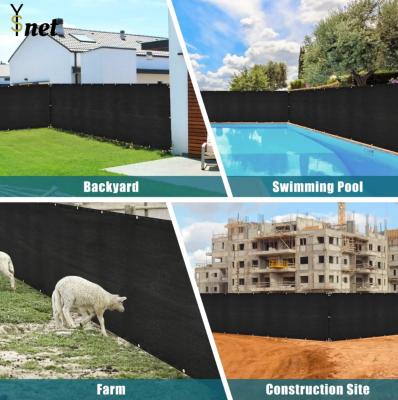 China 6ftx50ft Outdoor Mesh Privacy Screen Black Mesh For Backyard for sale