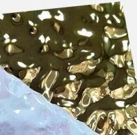 China Hammered Metal Decorative Panel Rose Gold Stainless Steel Water Ripple Sheet Plate Hotel for sale