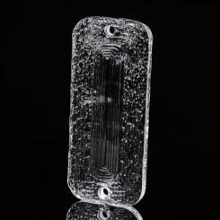 China 30 X 30 6x8 Glass Block Curved Glass Tiles In Crystal Colours Fireproof Decorative Glass Tiles Hanging Art for sale