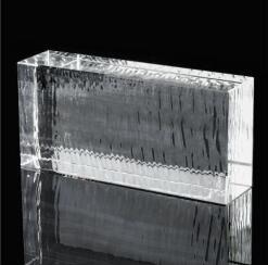 China Clear Stained Glass Bricks Crystal Hot Fused Architectural Solid for sale