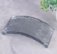 China 8x8x4 Clear Hot Fused Glass Tile Solid Crystal Fireproof Decorative Cast Architectural Glass Block for sale