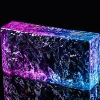 China Black Crystal Glass Block Kitchen Wall Stone Pattern Glass Piece For Partition Walls Solid Hanging for sale