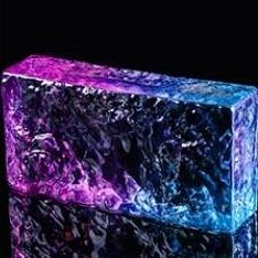China Black Crystal Glass Block Kitchen Wall Stone Pattern Glass Piece For Partition Walls Solid Hanging for sale