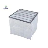 China Fiberglass Aluminum Bag Filter H14 with Good Rigidity And Heat Resistant for sale