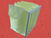 China Galvanized Steel Synthetic Media G4 8 Pockets Hepa Filtration Systems Green for sale