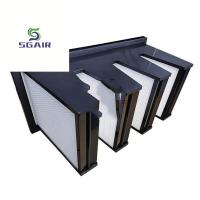 China High Capacity V Bank H13 500Pa High Efficiency Air Filter black for sale